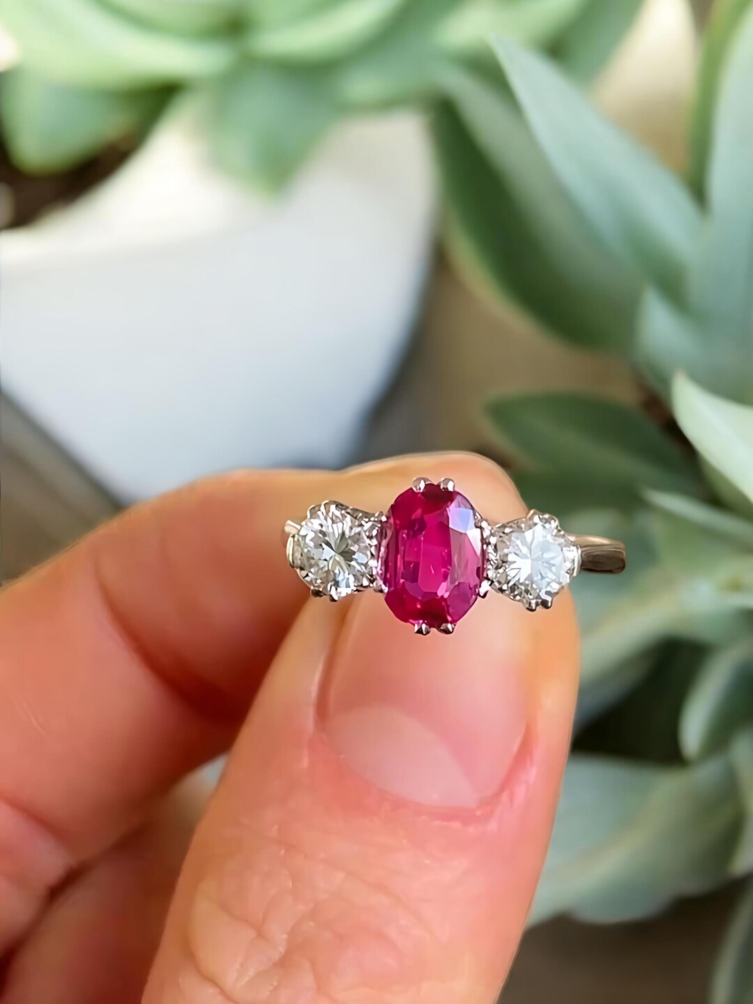 The Lustrous Bond Ring, True Love Ring – Oval Tourmaline With Brilliant ...