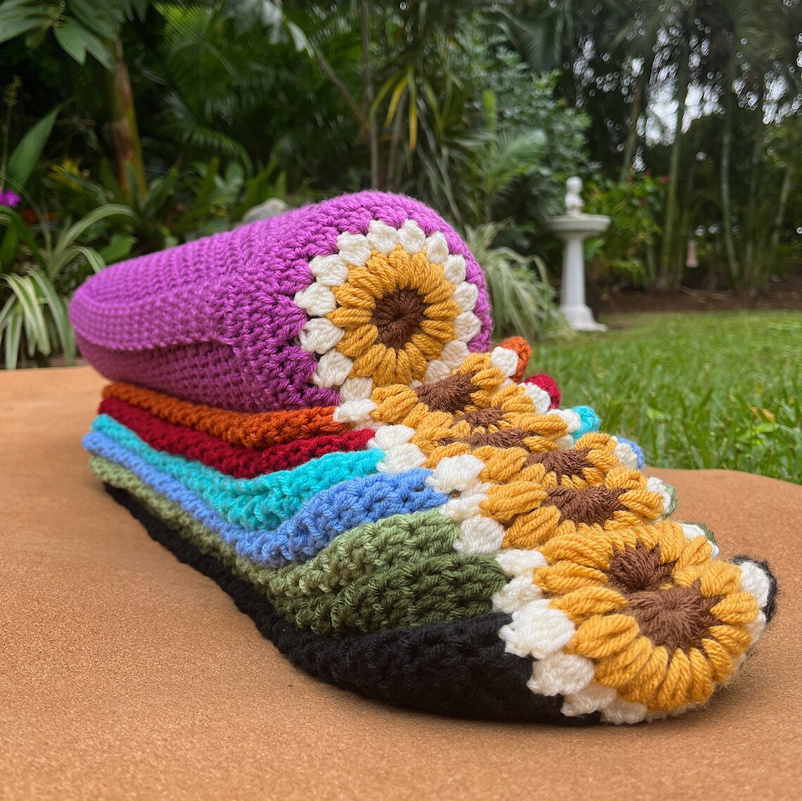 Handmade Crochet Sunflower Yoga Mat Bag - Etsy