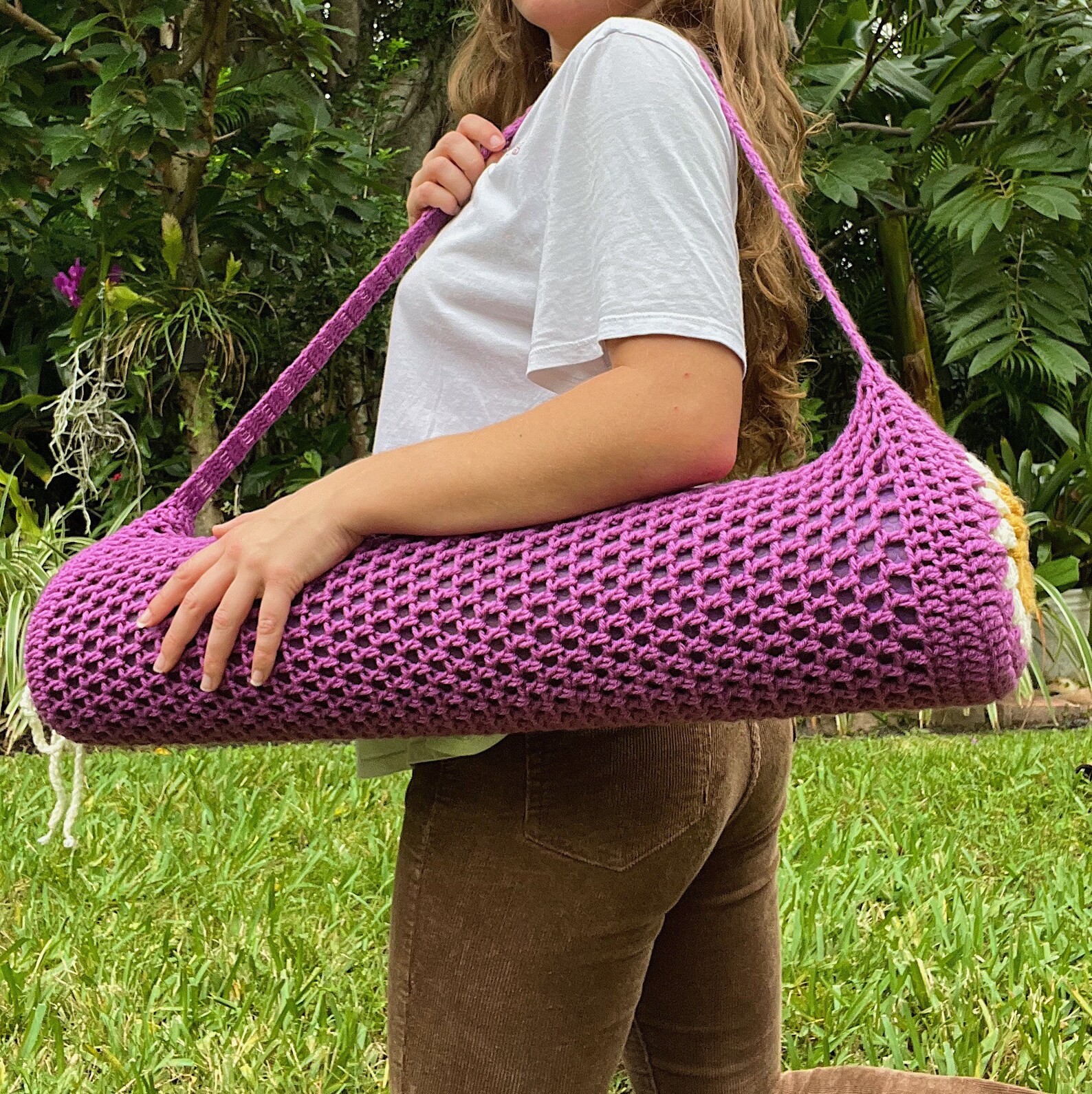 Handmade Crochet Sunflower Yoga Mat Bag - Etsy