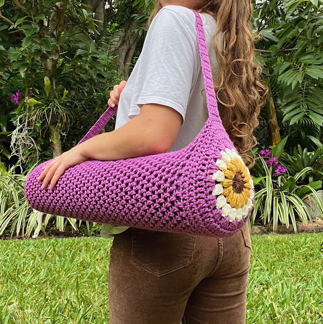 Handmade Crochet Sunflower Yoga Mat Bag - Etsy