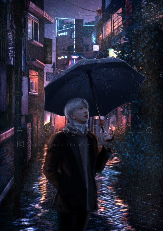 Forever Rain RM Art Print BTS RM Mono. | Etsy