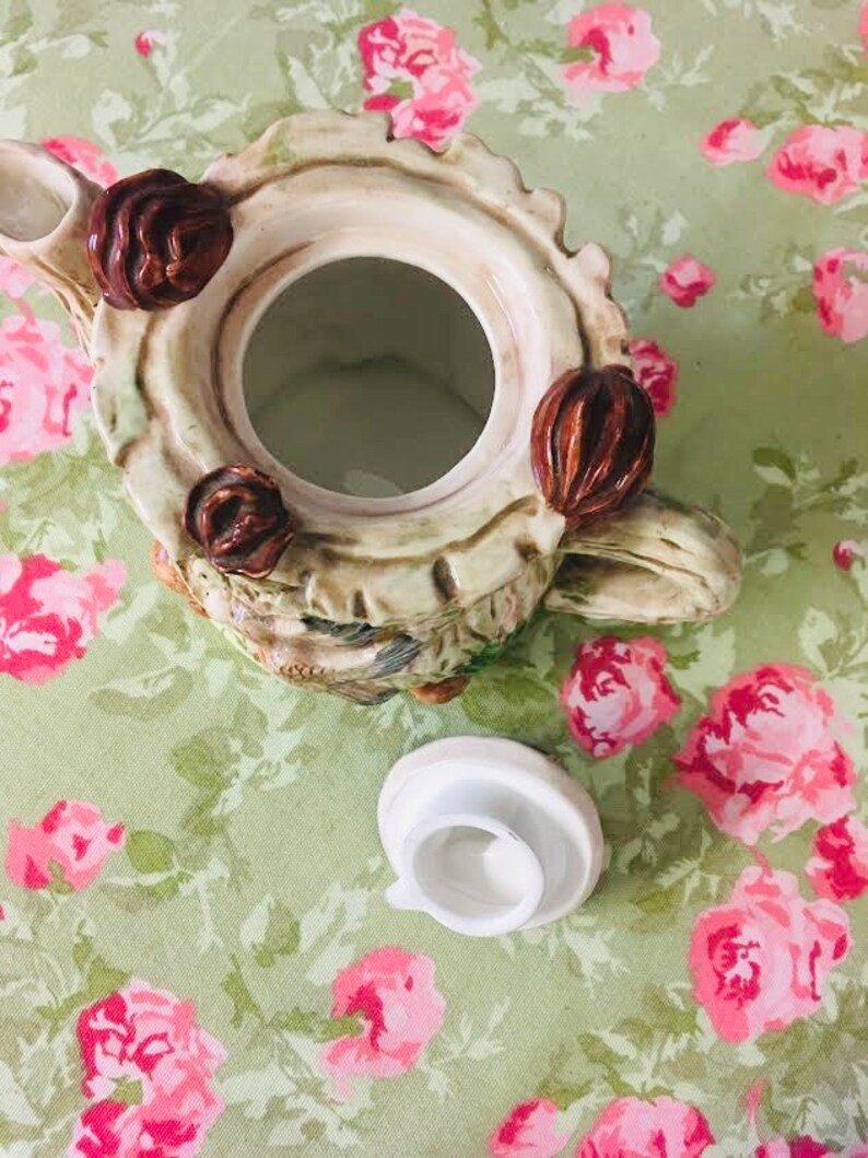 Vintage Robin Teapot, Leonardo Teapot, Robin Teapot, Handpainted Fine ...