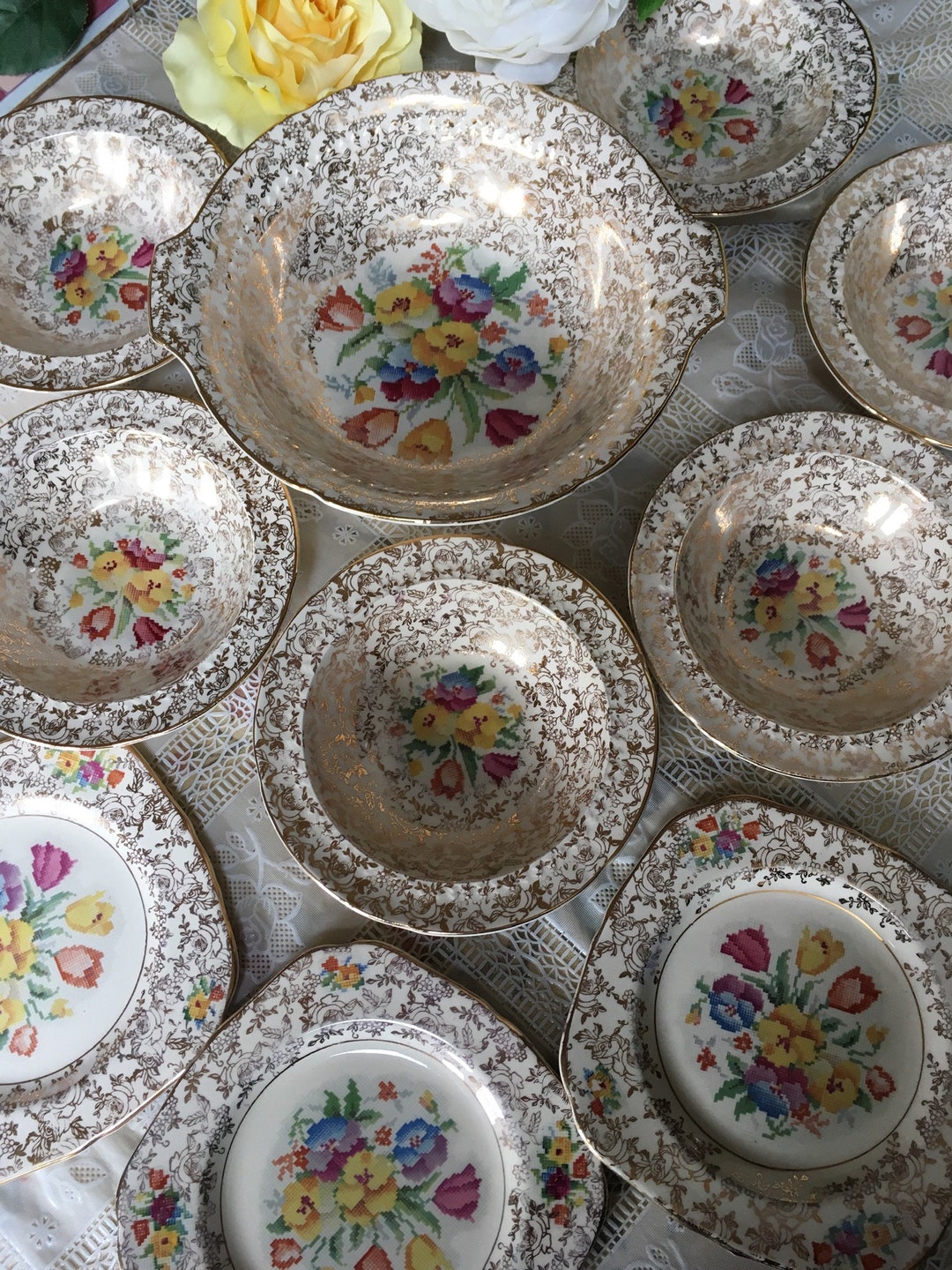 H&K Tunstall, Set of Six Pudding Bowls, Dessert Bowls C1933-1942. ’old ...