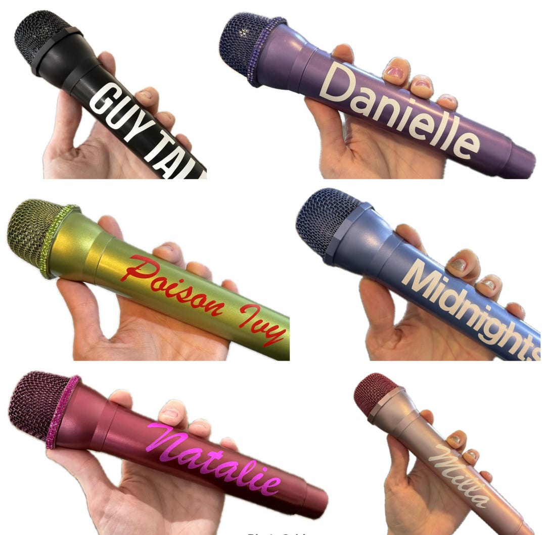Custom Name Text Prop Microphone - Concert Costume Cosplay Outfit ...