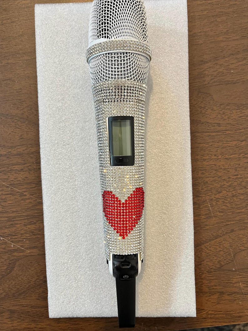 Red Heart Sabrina Professional Wireless Microphone for Karaoke and ...