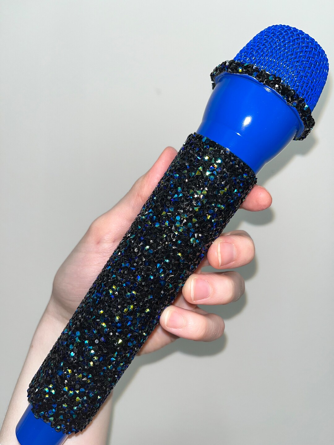 Crystal Rhinestone Prop Microphones Sparkly Concert/festival Tour Fake ...