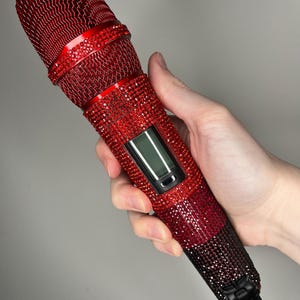 Red Ombre Professional Wireless Microphone for Karaoke and Performances ...
