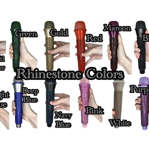 Prop Microphones - Custom Text, Rhinestone Fake Mics - Concert/festival ...