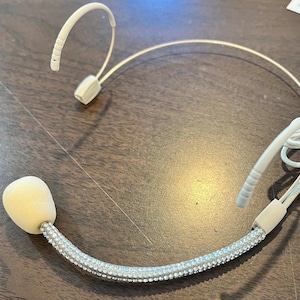 Popstar Headset Mic Prop - Sparkly Costume Fake Head Microphone ...