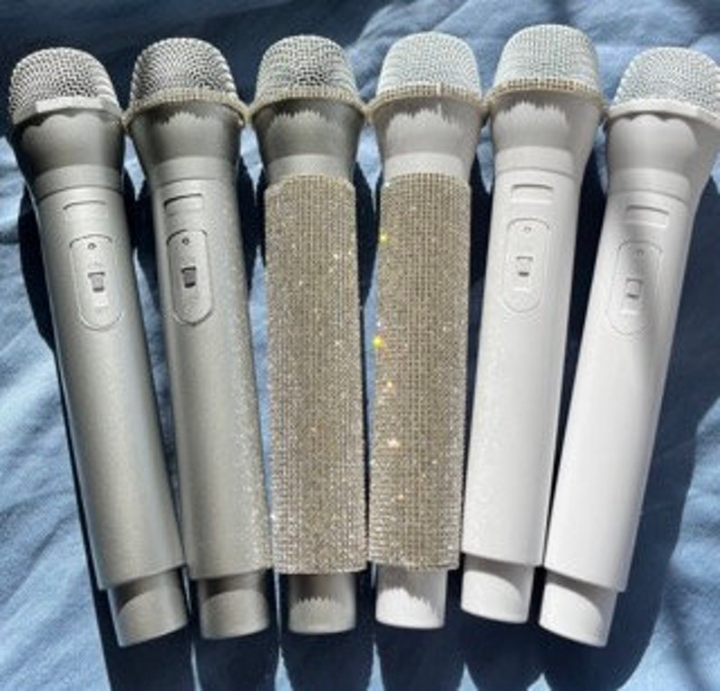 Prop Microphones Custom Text Rhinestone Concert/festival - Etsy