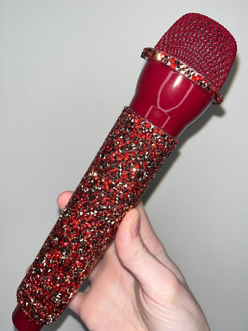 Crystal Rhinestone Prop Microphones Sparkly Concert/festival - Etsy