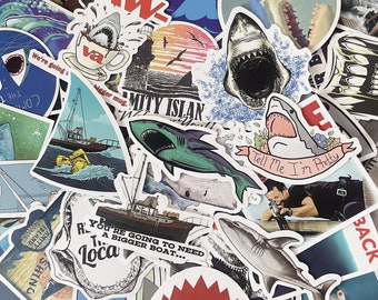 Jaws Vinyl Stickers - Etsy
