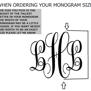 Vinyl Monogram Decal Sticker FREE SHIPPING! | Many Sizes, Colors, and ...