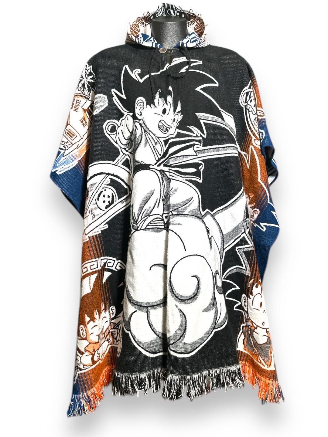 DBZ Inspired Alpaca Poncho Machine Wash Safe Soft One Size - Etsy