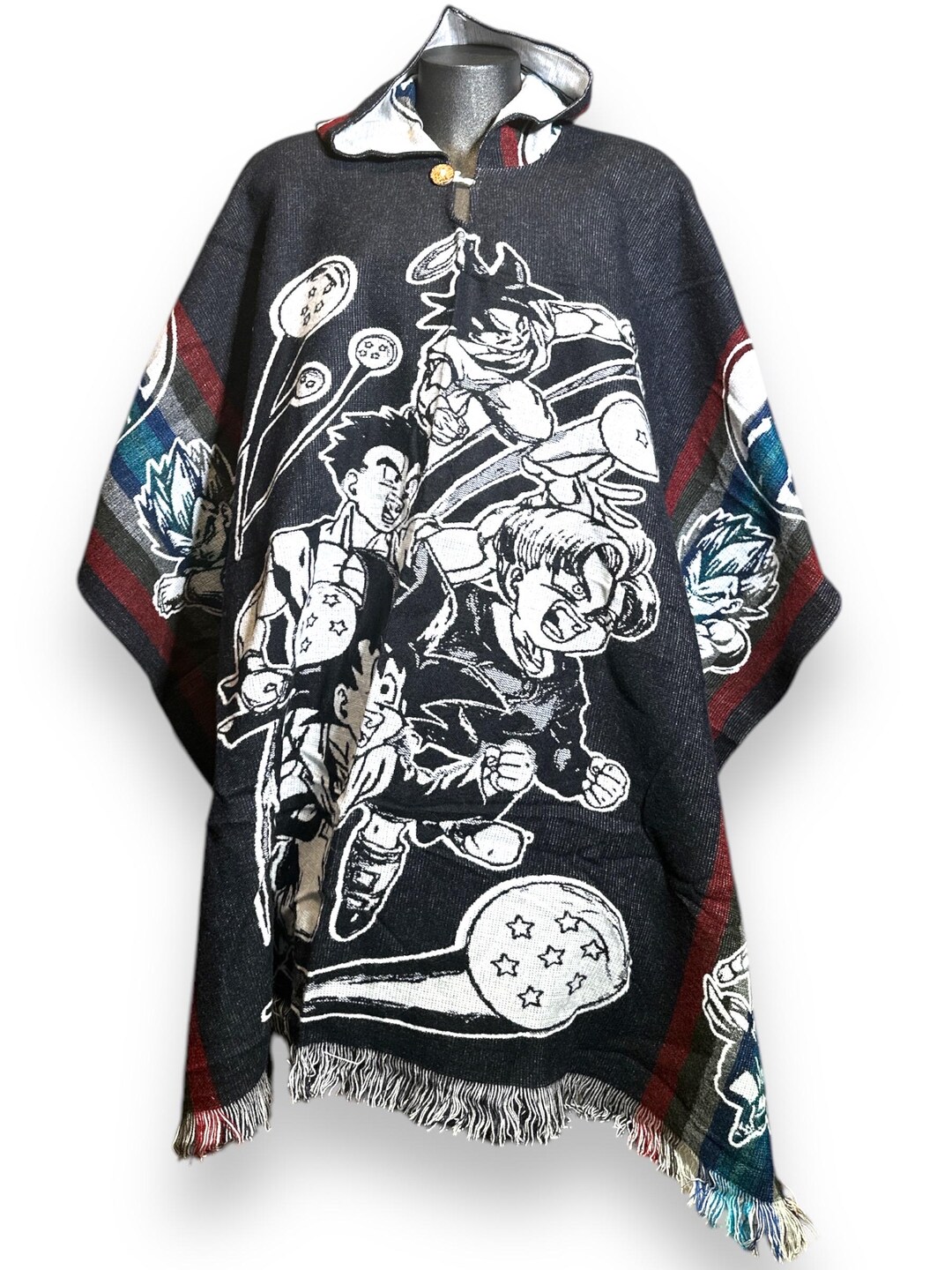 DBZ Inspired Alpaca Poncho Machine Wash Safe One Size Super Soft - Etsy