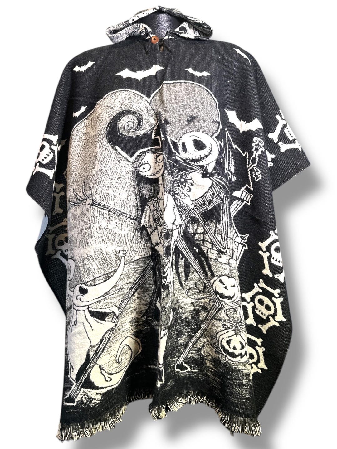 Nightmare Before Christmas Jack and Sally Alpaca Poncho - Etsy