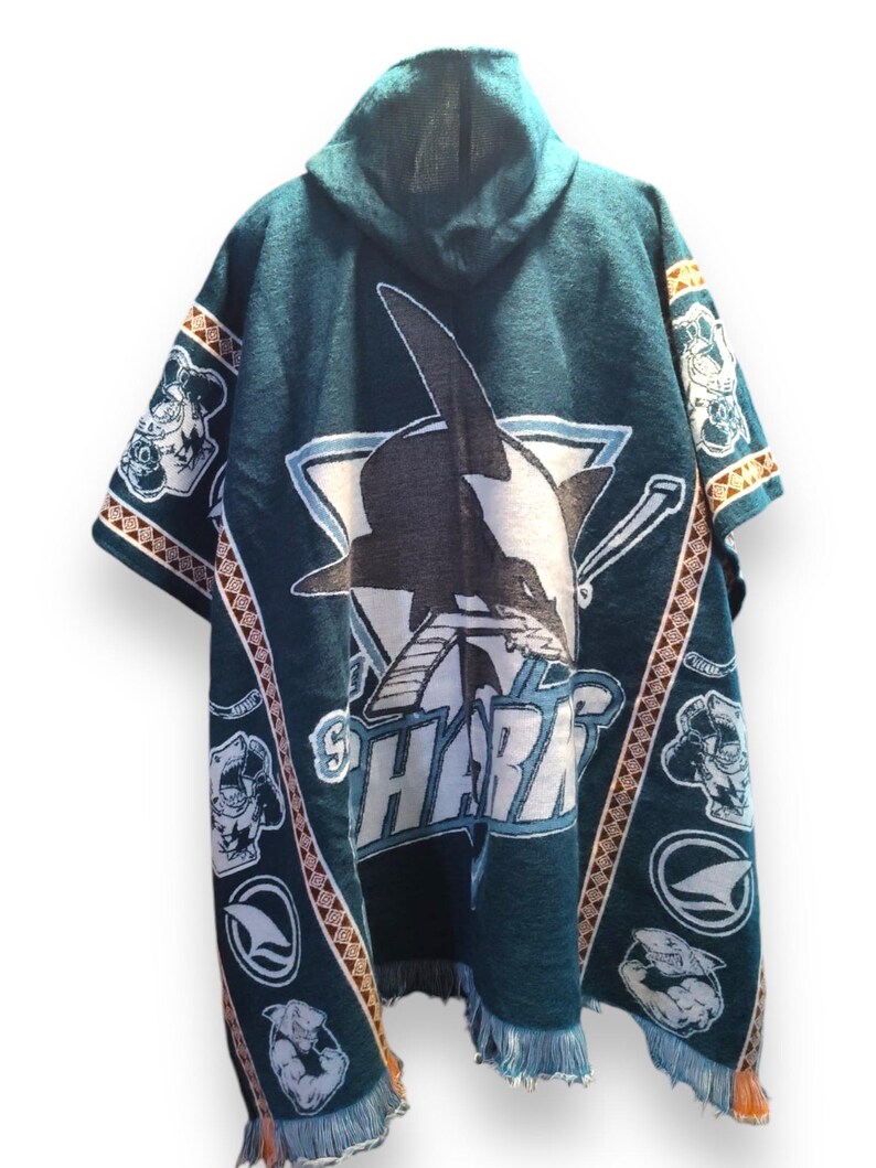 Shark Inspired Alpaca Poncho Machine Wash Safe Super Soft - Etsy