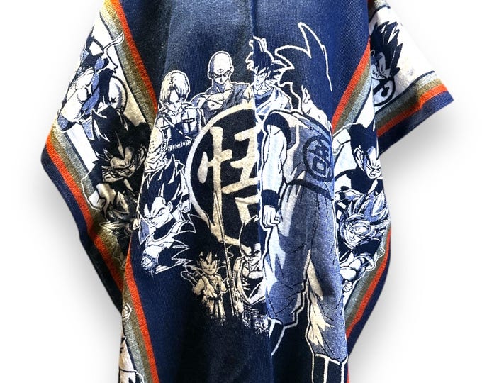 DBZ Inspired Alpaca Wool Blend Poncho One Size Machine Wash Safe Z ...