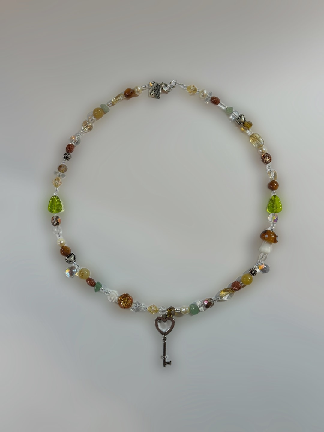 Elise cottage Core Necklace Beaded Necklace, Handmade, Indie, Earthy ...