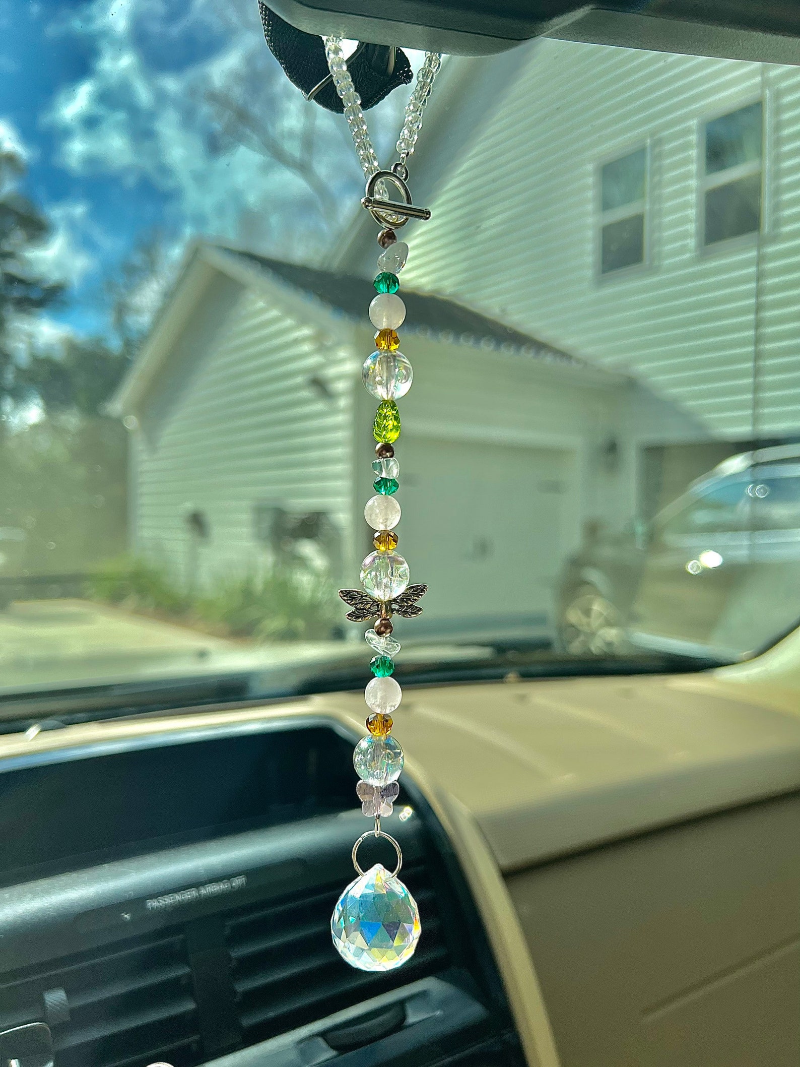 Fern sun-catcher Car Charm Rearview Mirror Accessory Car - Etsy