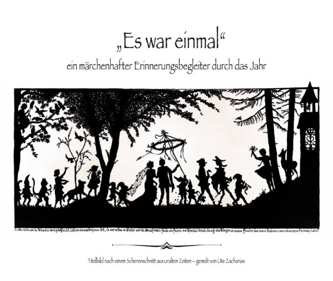 Art Calendar "once Upon a Time" Grimm's Fairy Tales Watercolors and ...