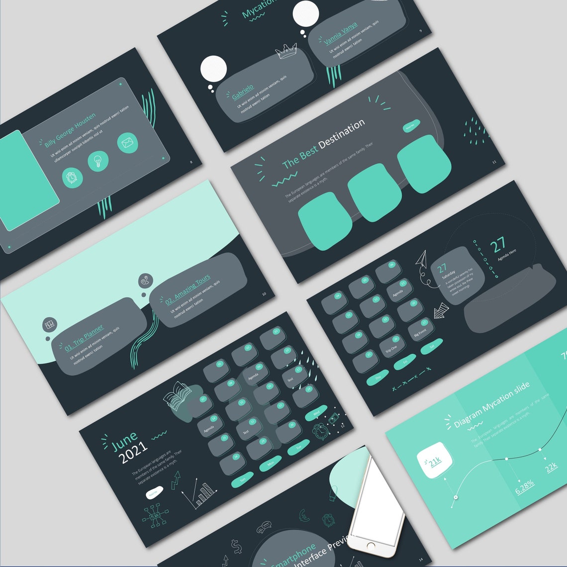 Canva Powerpoint Templates Mycation Theme - Etsy