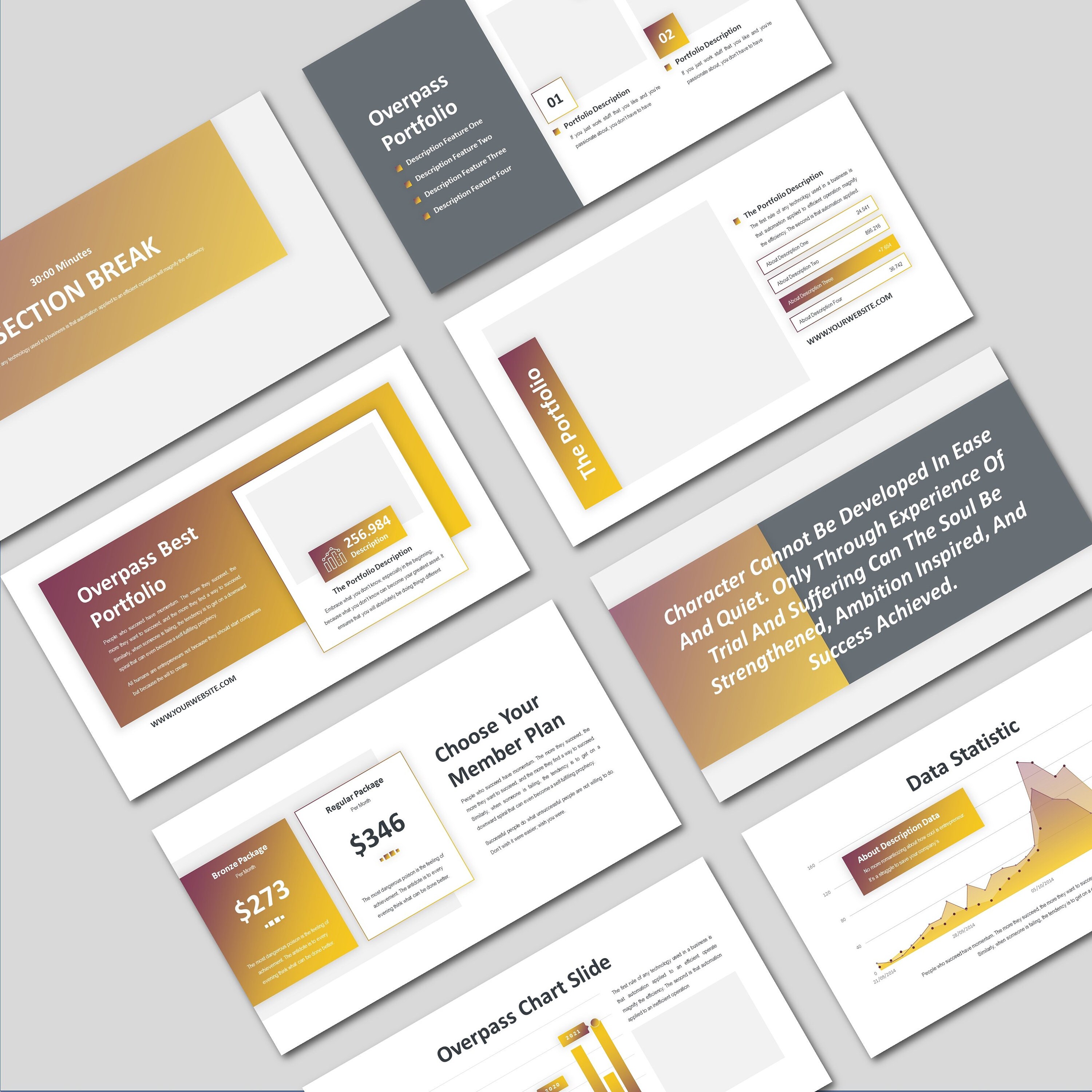 Canva Powerpoint Templates Overpass Theme | Google Slide | PPTX ...