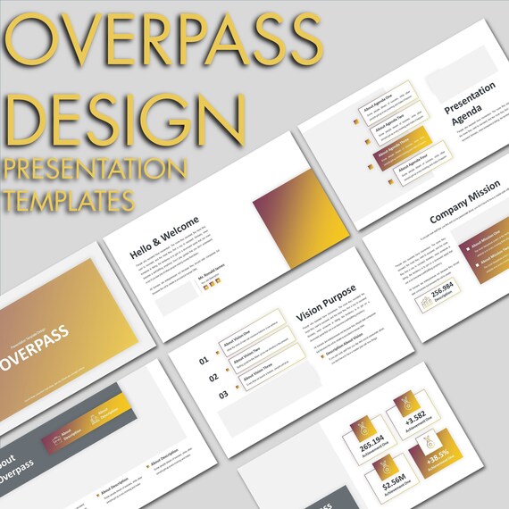 Canva Powerpoint Templates Overpass Theme Google Slide - Etsy