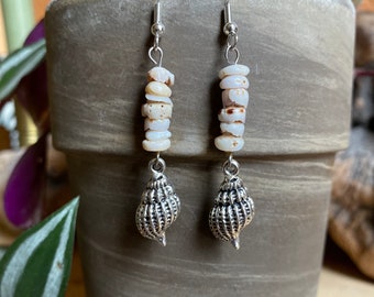 Conch Shell Earrings | Etsy