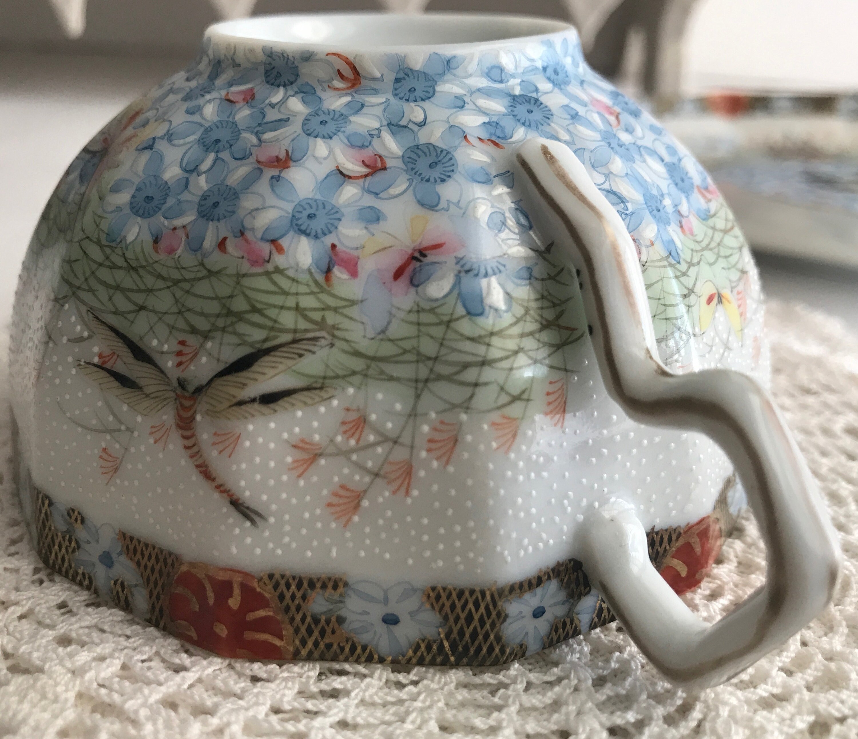 Rare Antique TASHIRO Japanese SATSUMA Hand Painted Kutani Eggshell ...