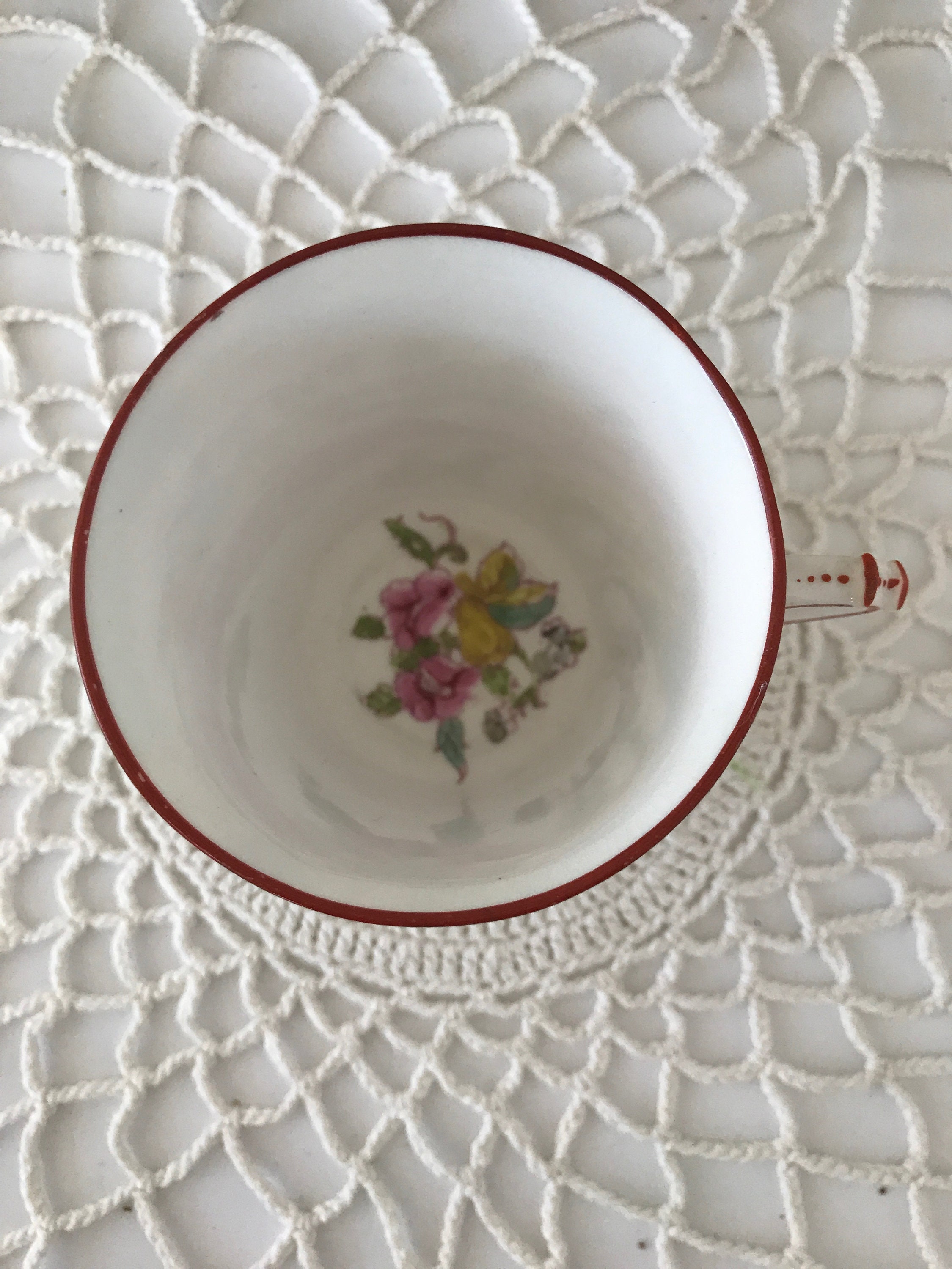 Antique MINTON 1850s Pattern Victorian ENGLAND Hand Painted Flowers ...