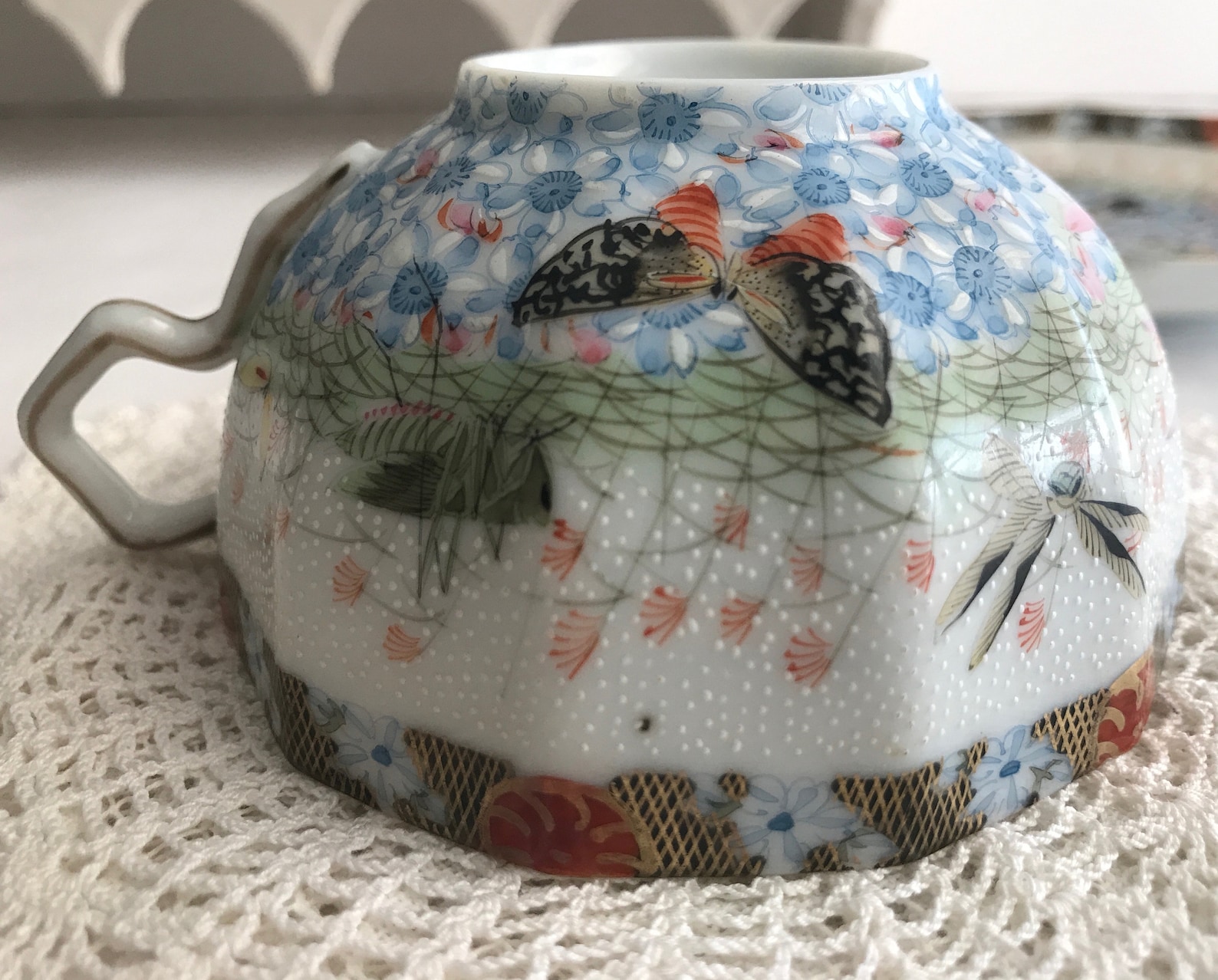 Rare Antique TASHIRO Japanese SATSUMA Hand Painted Kutani Eggshell ...