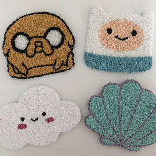 Punch Needle Coaster Drink Coaster Mug Rug Tufted Coaster - Etsy