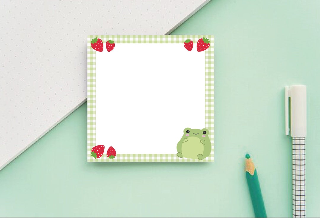 Frog Notes Page Printable, Frog Printable Notepad, Printable Memo Pad ...