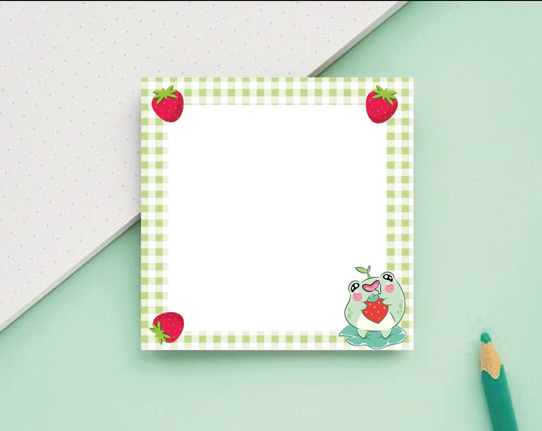 Frog Notes Page Printable, Frog Printable Notepad, Printable Memo Pad ...