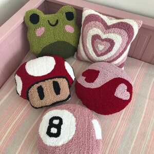 Sponge Bob Pillow, Punch Needle Pillow, Tufted Pillow, Decorative ...