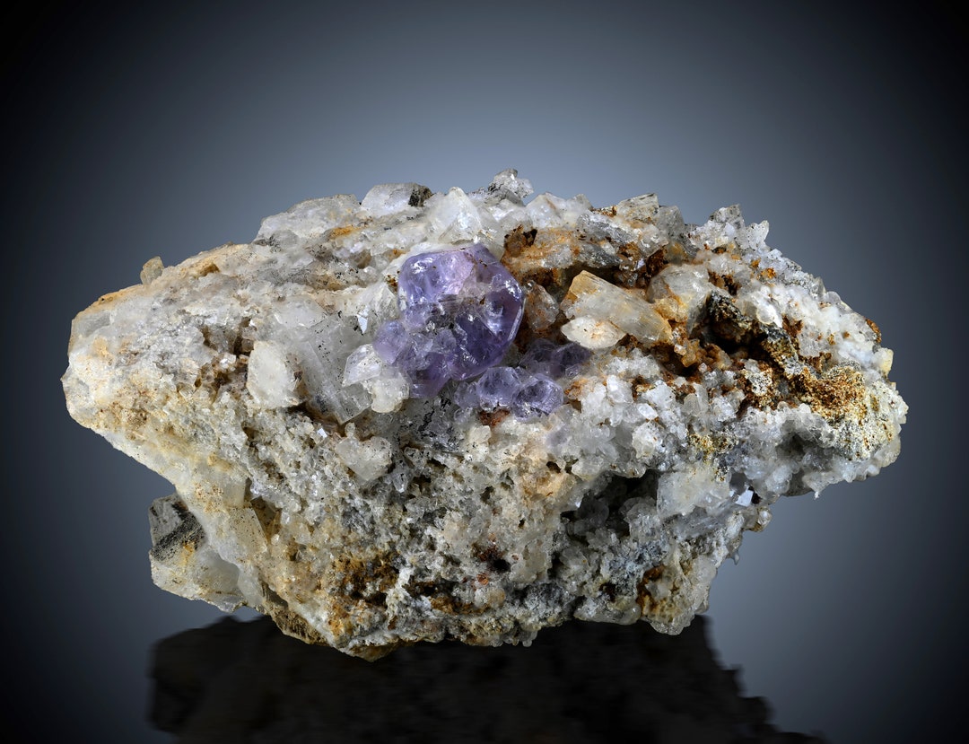 73 Gram Perfect Purple Apatite on Matrix 07x04x3.5 Cm From - Etsy