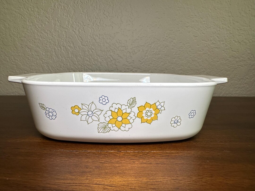 Corning Ware “floral Bouquet” 1 Quart Casserole Dish, Vintage, Square ...
