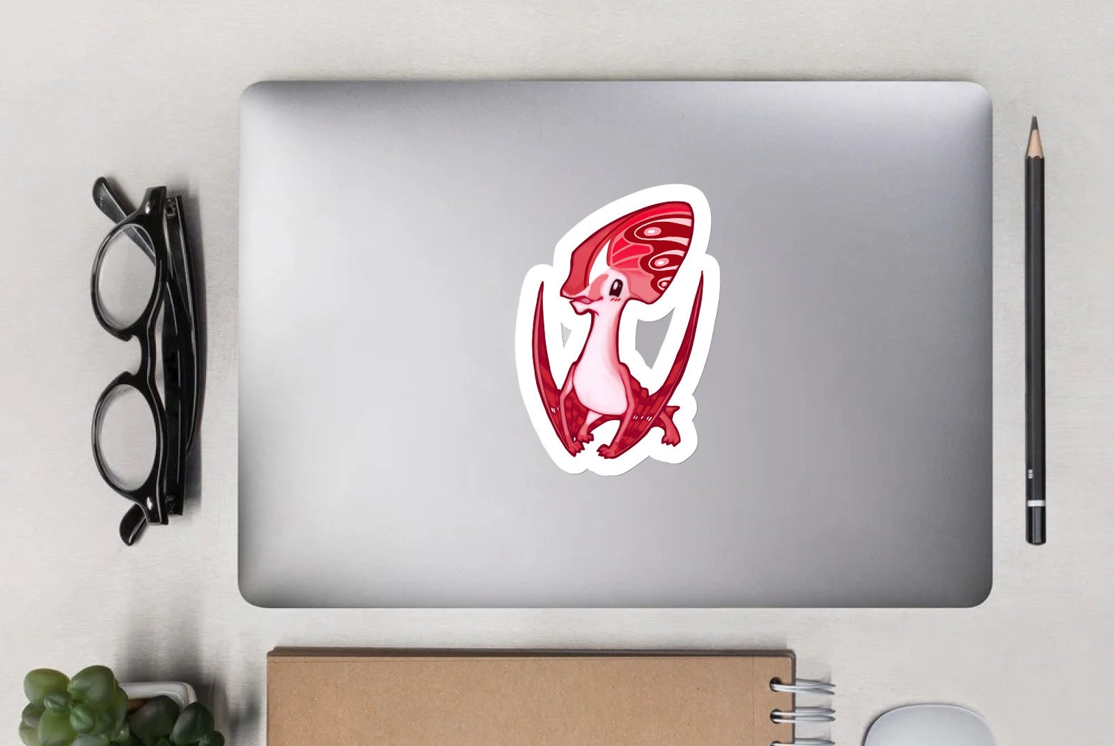 Cute Chibi Pterosaur Dinosaur Cartoon Sticker Large Vinyl Decal - Etsy