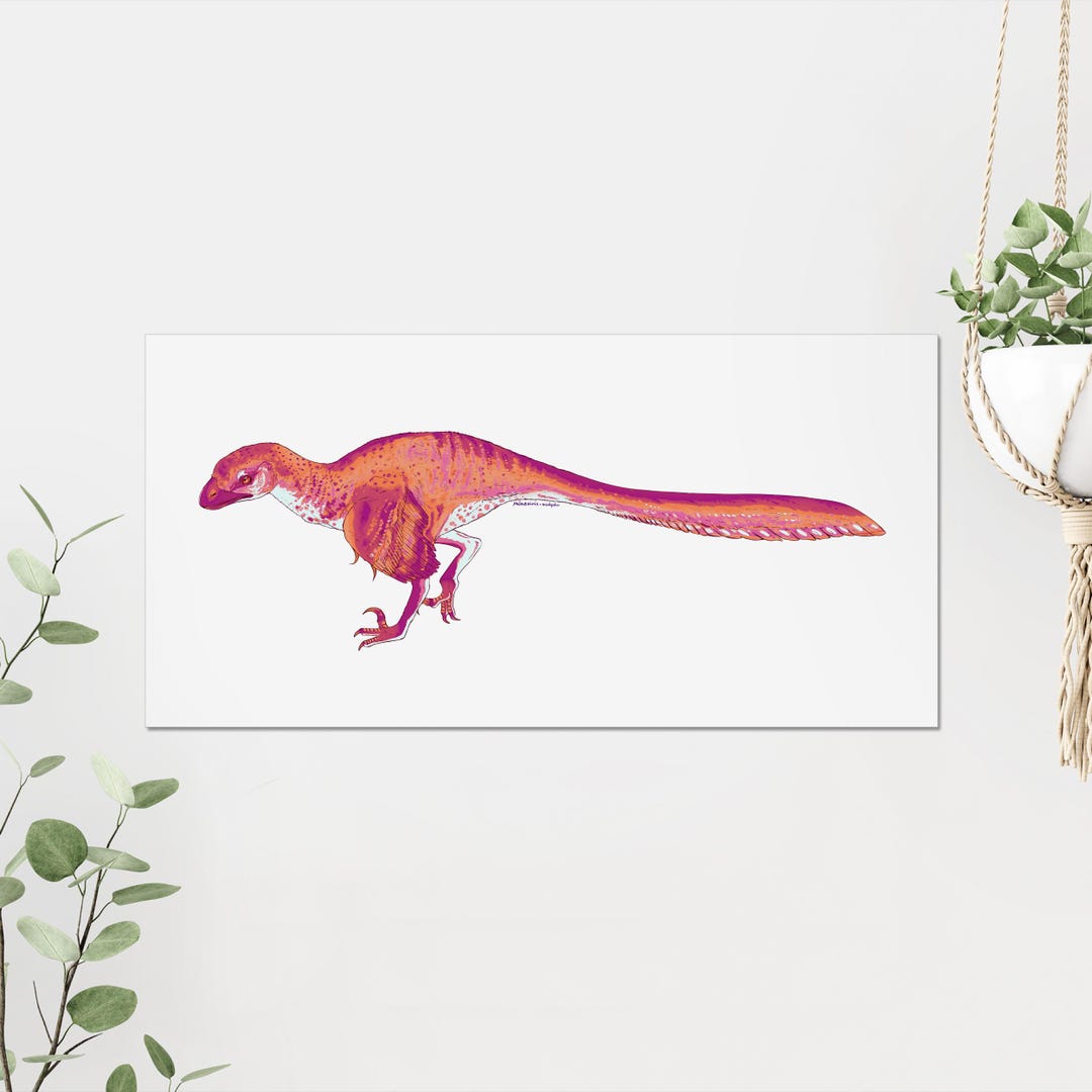 Lesbian Pride Shri Rapax Raptor Dinosaur Giclée Art Print - Unique ...