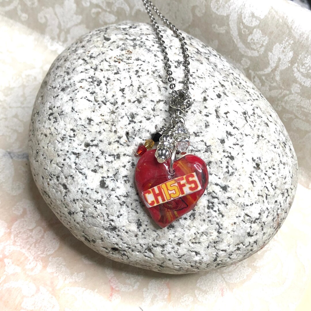 KC CHIEFS Bead Cluster-pendant! - Etsy