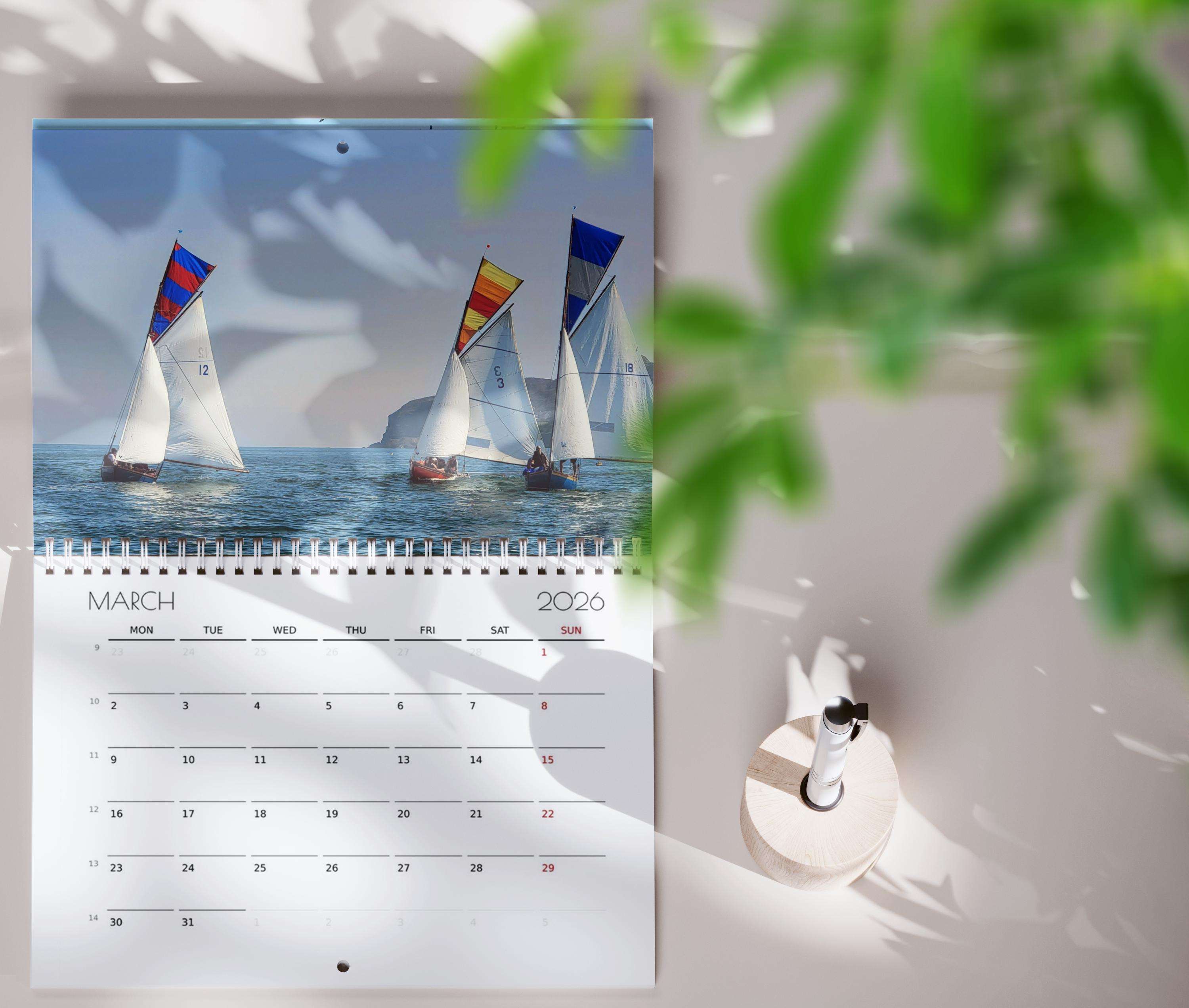 2026 Sailing Calendar Vibrant Full-color Sailboat Photography Sail Boat ...