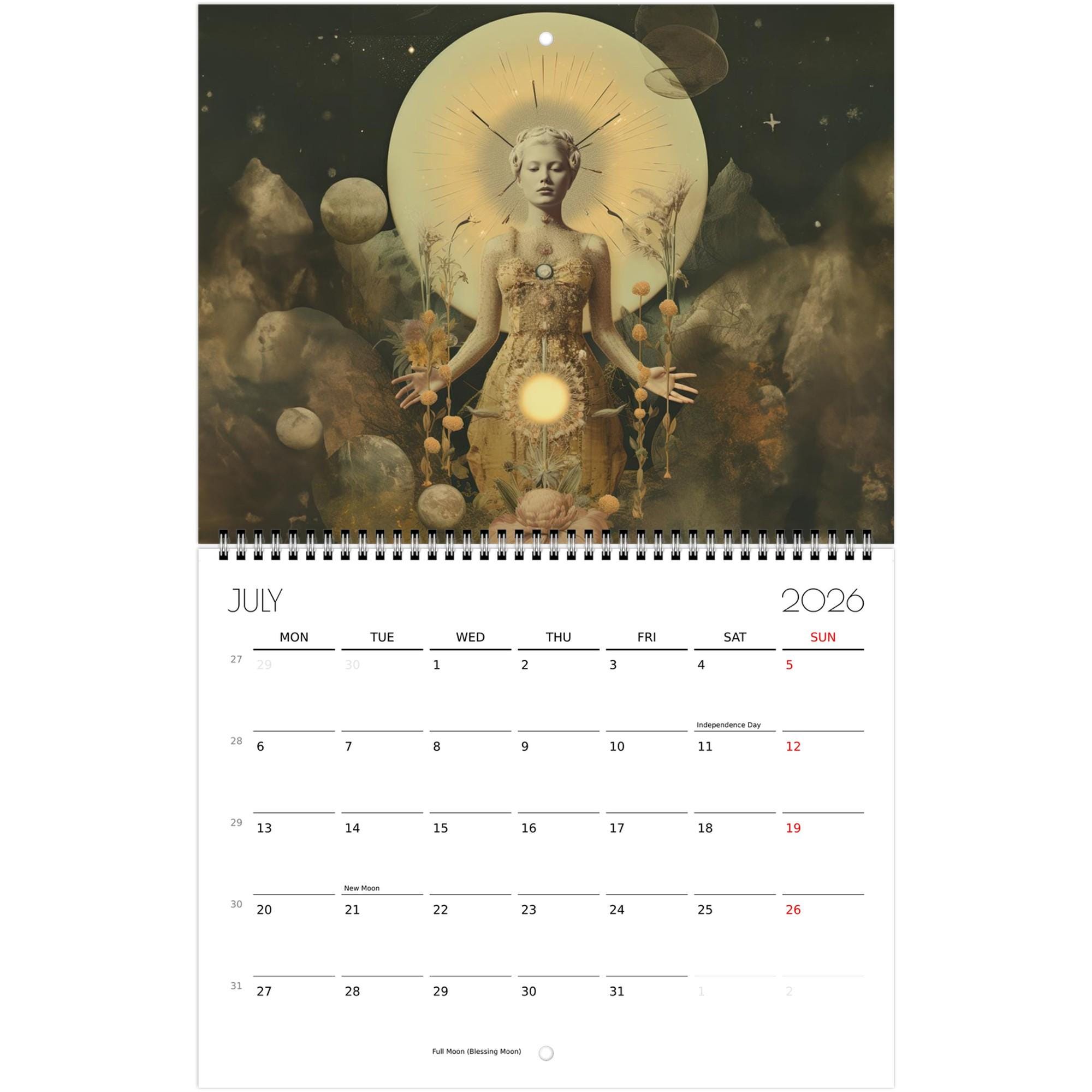 2026 Wall Calendar Mythical Goddess 8.5 X 11", 2026 12-month Wall ...