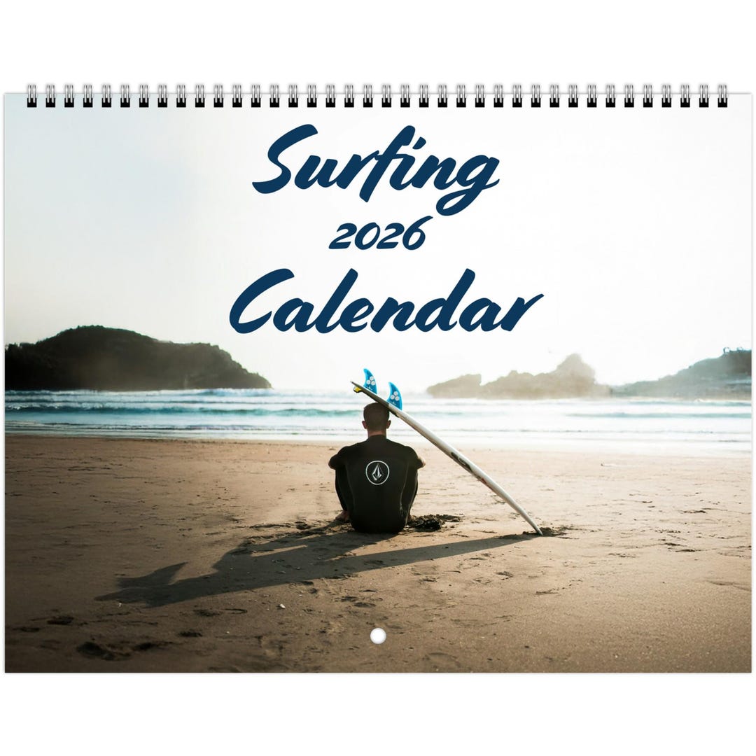 2026 Surfing Calendar Gift for Surfers Surf Tours and Competitions ...