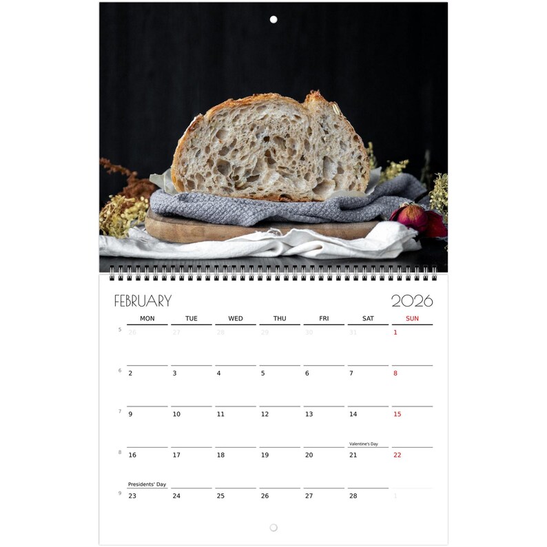 2026 Baking Themed Wall Calendar 8.5 X 11" Kitchen Decor 2026 Bread ...
