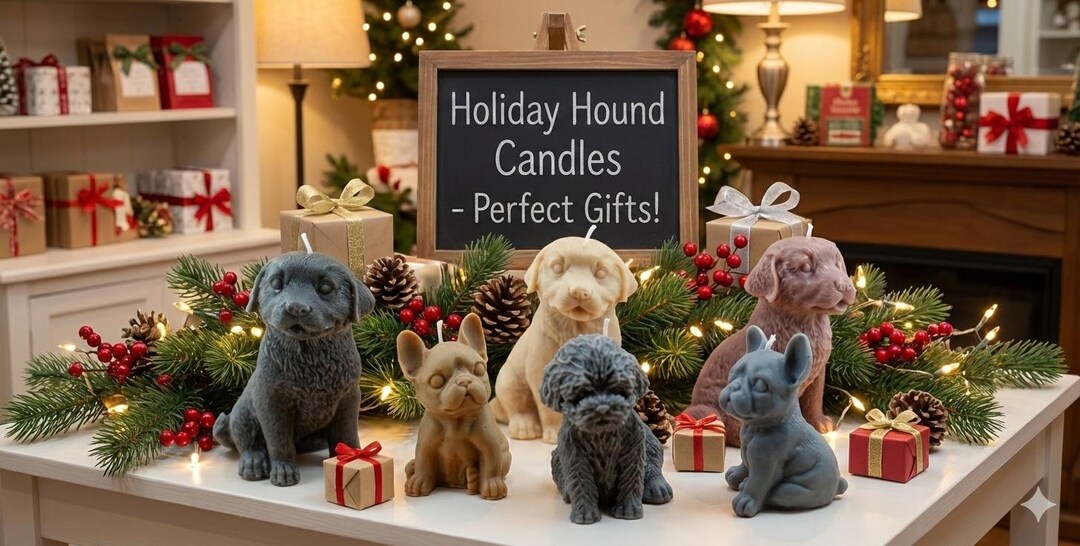 Dog Candle Gift Set Choose French Bulldogs (3), Doodle Dogs (2), or One ...