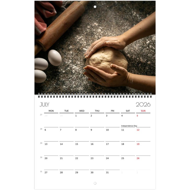 2026 Baking Themed Wall Calendar 8.5 X 11" Kitchen Decor 2026 Bread ...