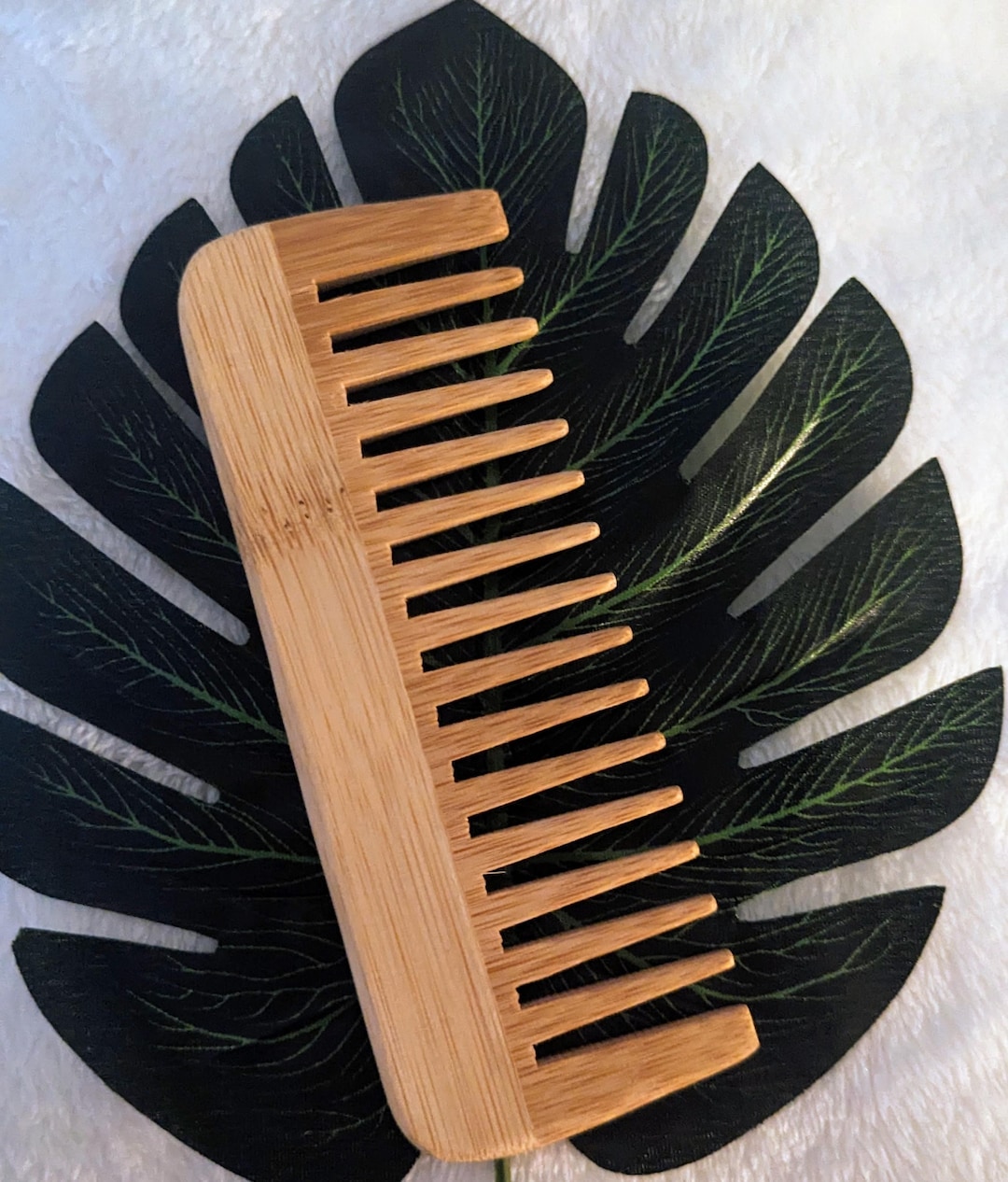 Bamboo Handmade Comb for All Hair Types - 100% Natural, 5 X 2 Inches ...