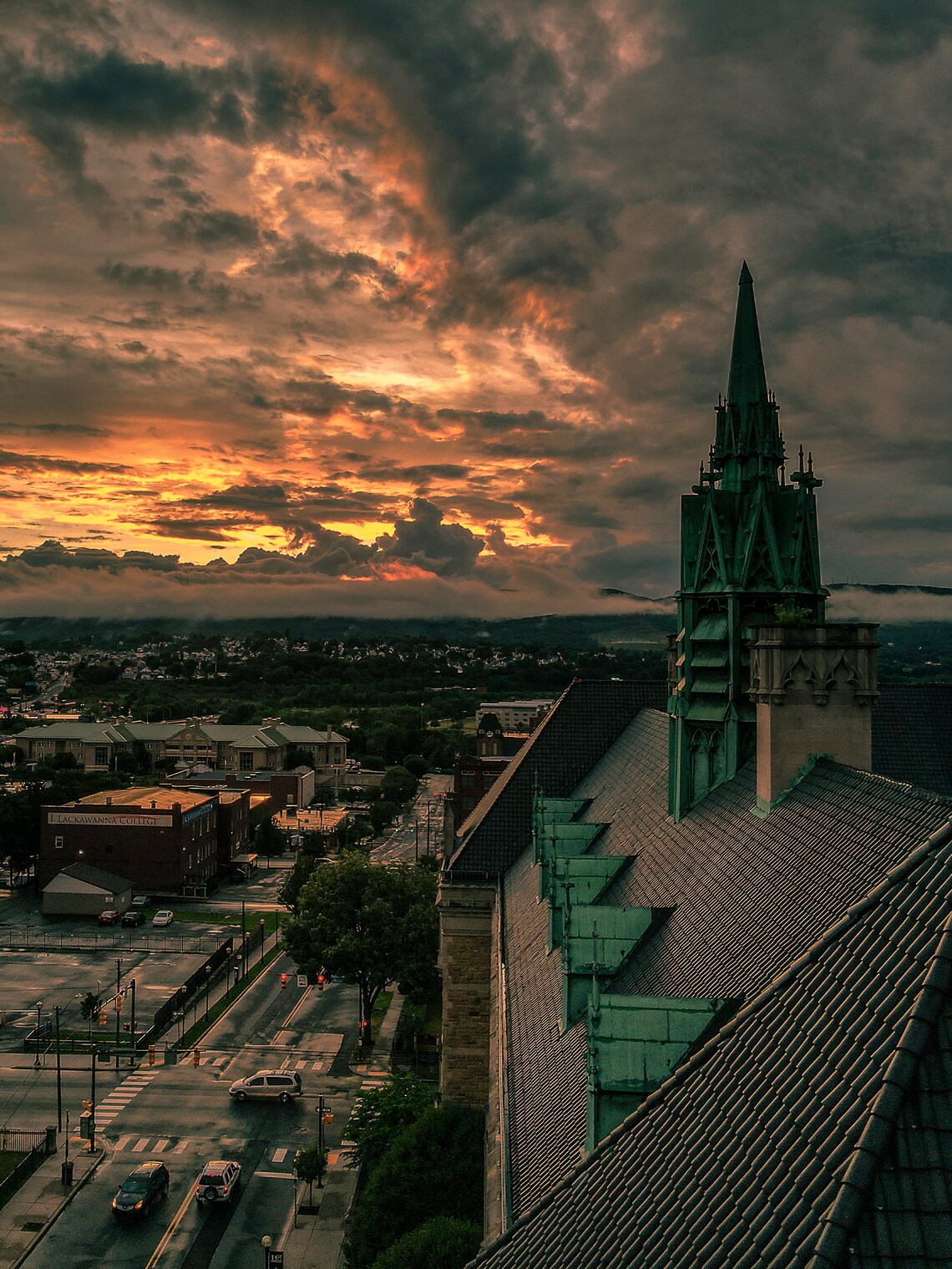 Aerial Photo of Lackawanna College at Sunset - Scranton, PA - Etsy