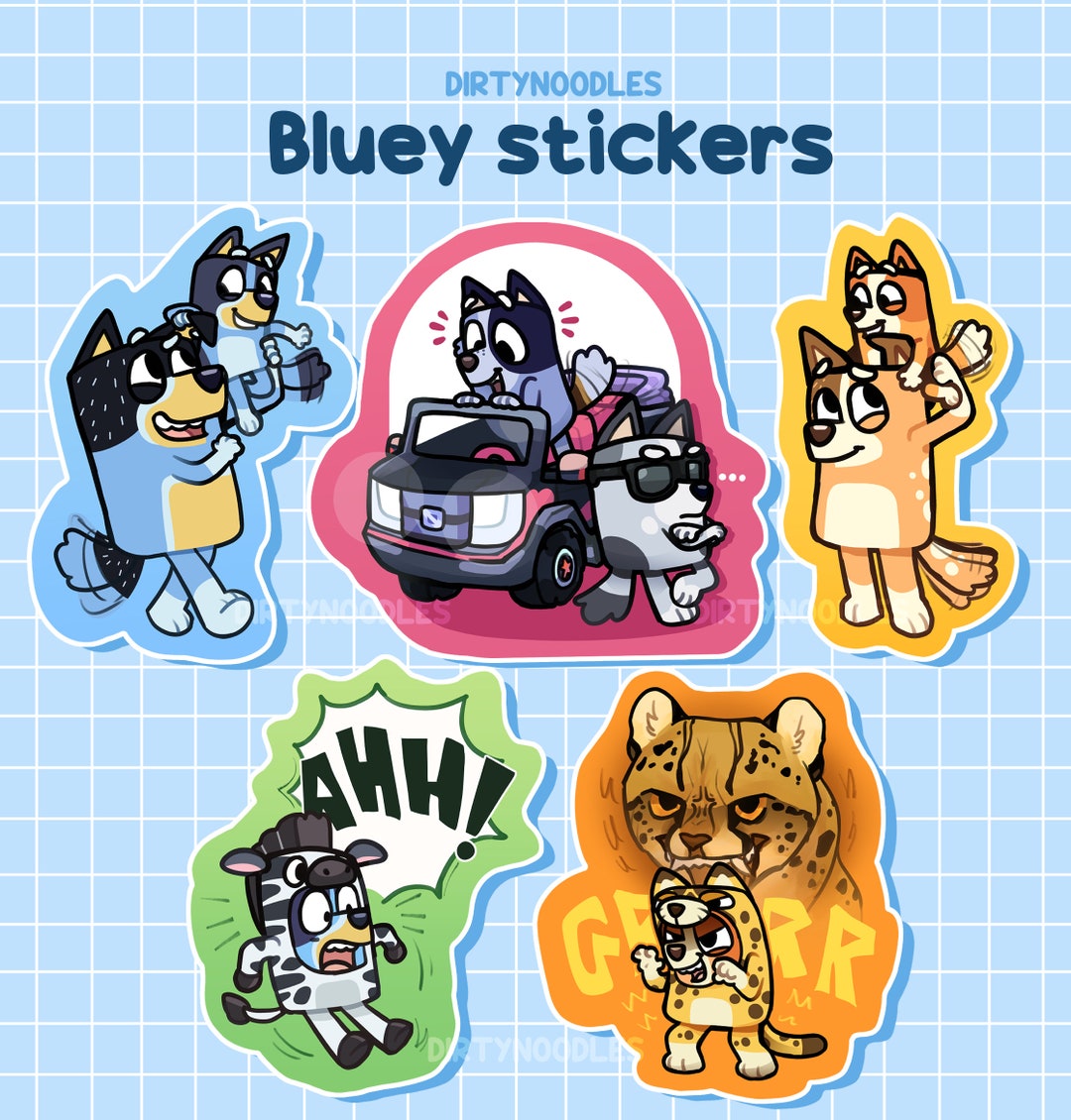 Bluey Vinyl Stickers - Etsy